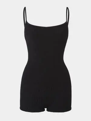 Hunza G Pamela Romper - Crinkle Black
