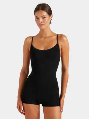 Hunza G Pamela Romper - Crinkle Black