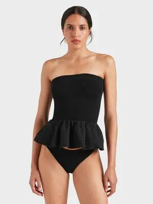 Hunza G Peplum Mini Swim Skirt