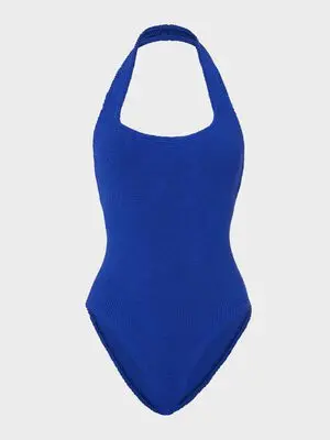 Hunza G Sandy Swim One Piece Halterneck - Royal Blue