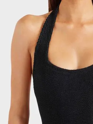 Hunza G Sandy Halterneck Square Neck One Piece - Black