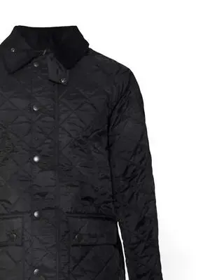Barbour Quilted Corduroy-collar Coat - Black