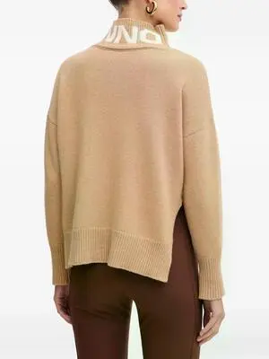 ERMANNO FIRENZE High-neck Long-sleeve Sweater - Neutrals