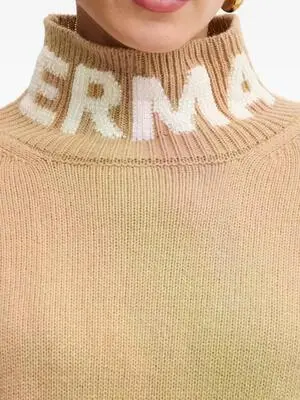 ERMANNO FIRENZE High-neck Long-sleeve Sweater - Neutrals