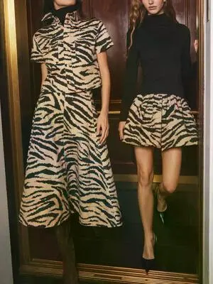 Cara Cara Issa Zebra-print Mini Dress