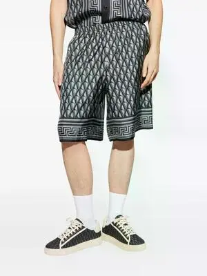 Versace Greca-trim Silk Shorts