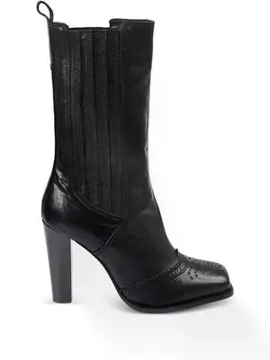 Ermanno Scervino 100mm Square-toe Leather Boots