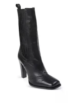 Ermanno Scervino 100mm Square-toe Leather Boots