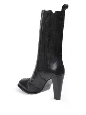 Ermanno Scervino 100mm Square-toe Leather Boots