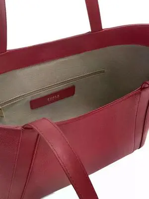 Furla Large Goccia Leather Tote Bag - Red