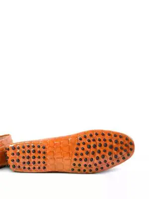 TOD'S Croc-effect Loafers - Orange