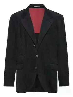 Brunello Cucinelli Three-button Corduroy Blazer - Black