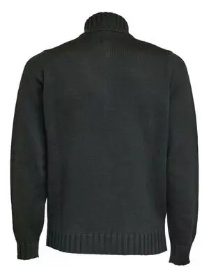 FILIPPO DE LAURENTIIS Half-zip Wool Sweater - Green