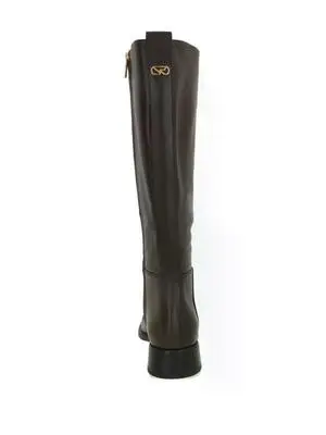 SERGIO ROSSI Avenue Side-zip Boots - Brown