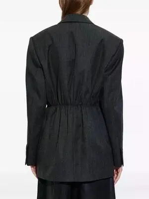 Alexander Wang Elastic-waistband Blazer - Grey