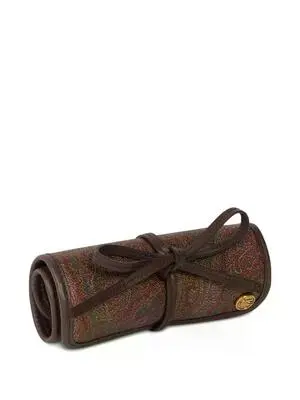 Etro Paisley-pattern Travel Jewellery Case - Brown
