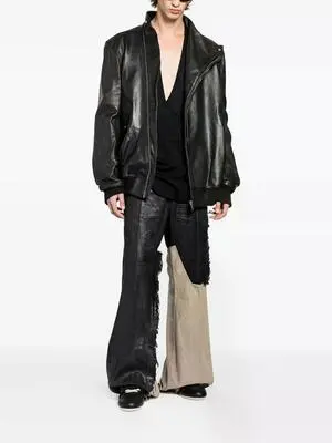 Rick Owens Treated Frayed Trousers