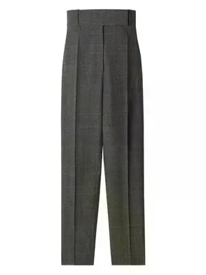 LANVIN High-waisted Checked Trousers