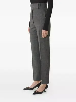 LANVIN High-waisted Checked Trousers