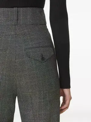 LANVIN High-waisted Checked Trousers