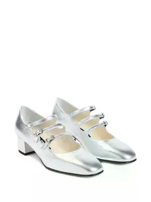 CAREL 40mm Kina Buckle Strap Pumps - Silver