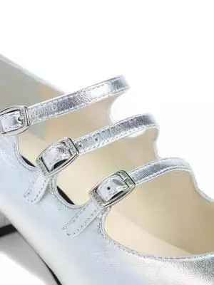 CAREL 40mm Kina Buckle Strap Pumps - Silver