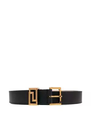 Versace Greca Goddess Leather Belt - Black
