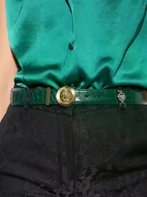 Versace Medusa Head-motif Crocodile-effect Belt