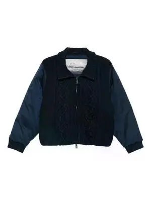 Iceberg Cable-knit Zip-up Jacket