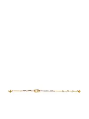 Fendi O'lock-motif Crystal Bracelet - Gold