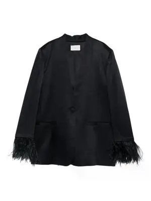 Montedoro Feather-trim Blazer - Blue