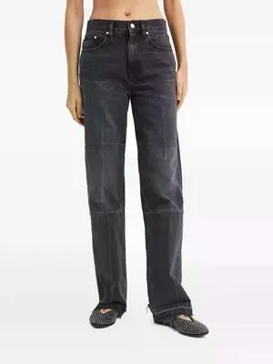 Helmut Lang Distressed-hem Straight Jeans