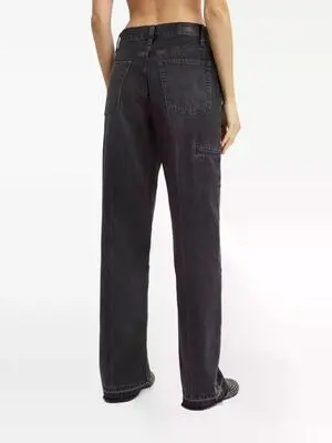 Helmut Lang Distressed-hem Straight Jeans