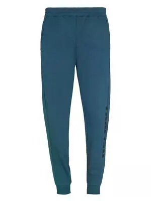 Helmut Lang Logo-detail Cotton Track Pants - Blue