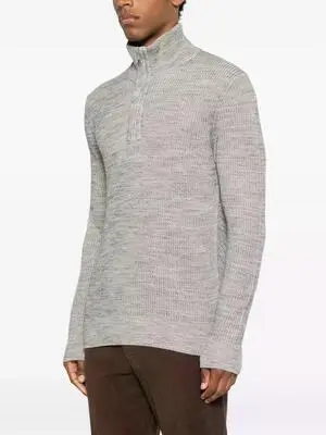 Marc O'polo Heavy Knit Zip Sweater - Grey