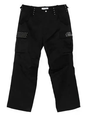 Bluemarble Black Wash Pants For Men