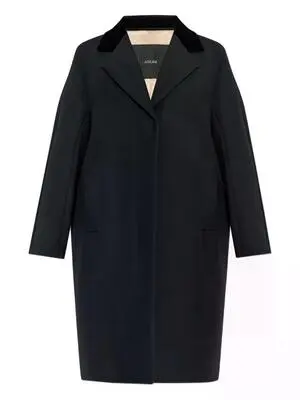 Max Mara Mammola Velvet-collar Coat - Black