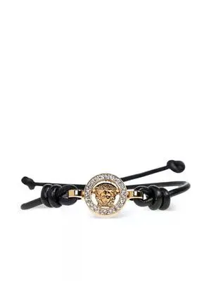 Versace Medusa Head Leather Bracelet - Gold