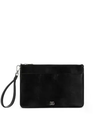 Dolce & Gabbana Logo-appliqué Clutch - Black