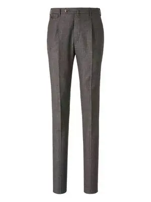 PT TORINO Pleated-front Houndstooth Trousers