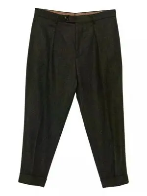 BERWICH Chiaia Pleated Cuffed Trousers - Green