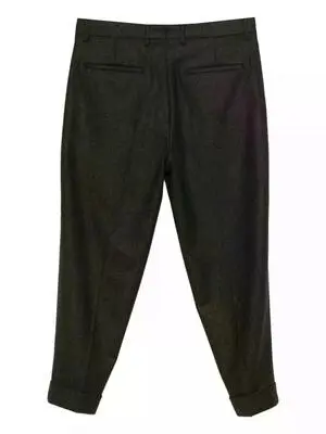 BERWICH Chiaia Pleated Cuffed Trousers - Green