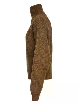 MARANT ETOILE Danita Half-zip Sweater - Brown