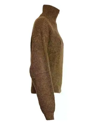 MARANT ETOILE Danita Half-zip Sweater - Brown