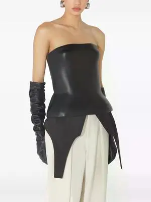Jean Paul Gaultier Leather Strapless Top