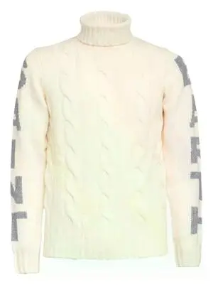 MC2 SAINT BARTH Cable-knit Long-sleeve Sweater - Neutrals