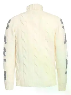 MC2 SAINT BARTH Cable-knit Long-sleeve Sweater - Neutrals