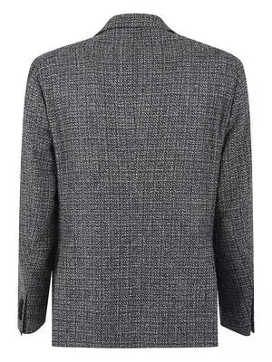 Tagliatore Buttoned Woven Jacket - Grey