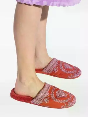 Versace Barocco-print Slippers