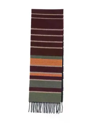 Paul Smith Striped Scarf - Brown